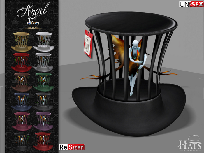 Second Life Marketplace - [HW] GOTHIC ANGEL TOP HATS